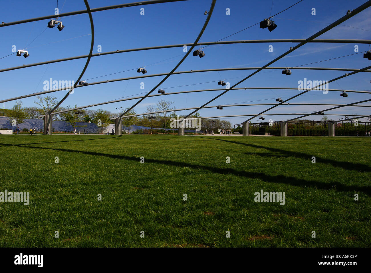Trellis with a distributed sound system at outdoor Amphitheater at ...