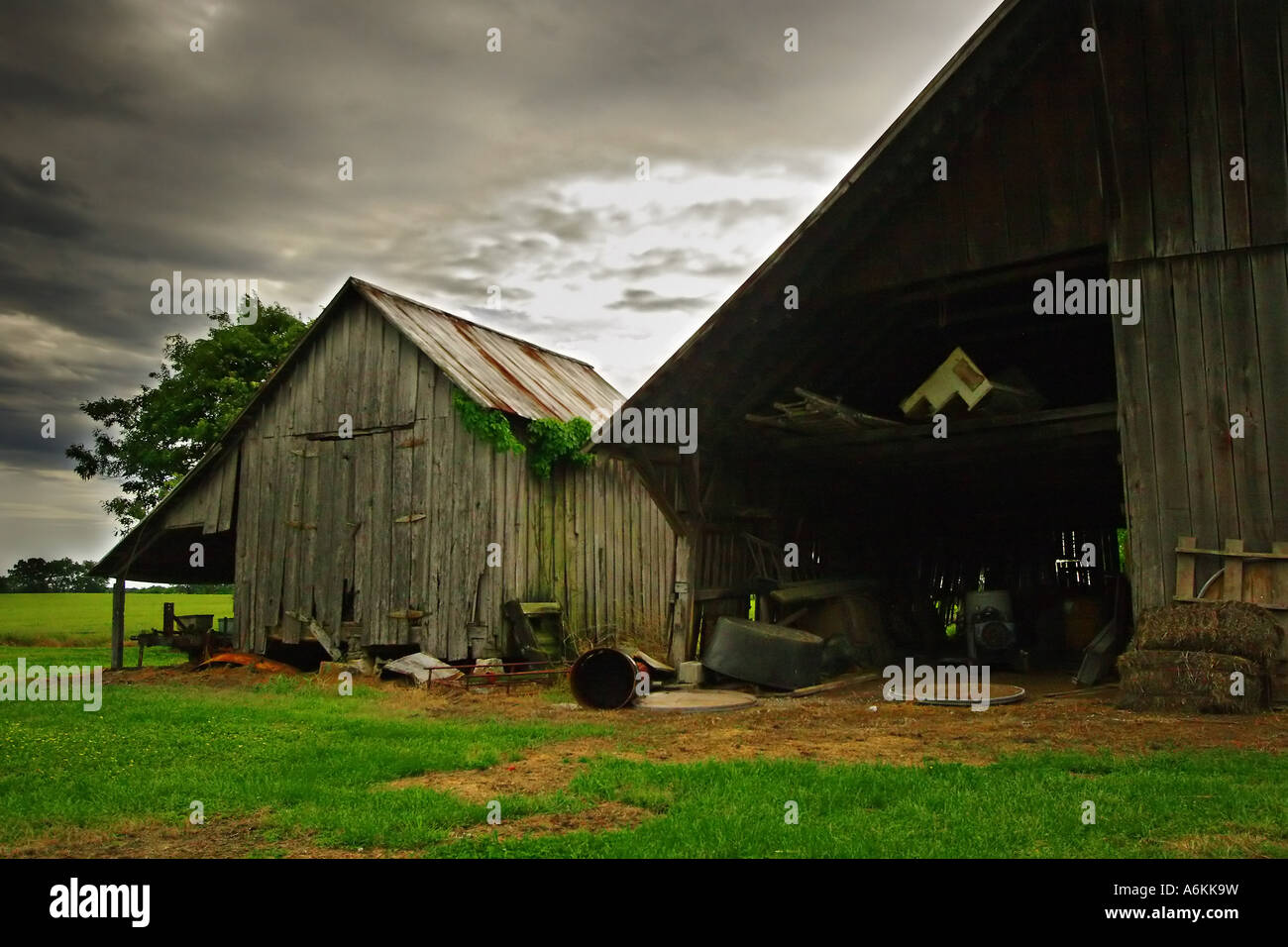 View of an Illinois farm Stock Photo - Alamy