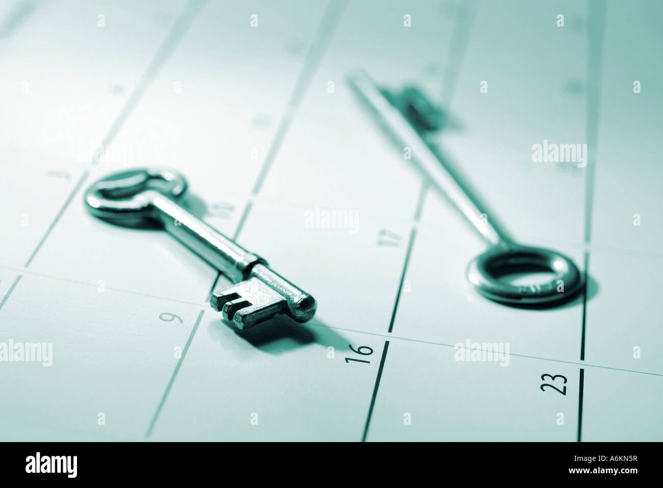 Keys on Calendar Stock Photo - Alamy