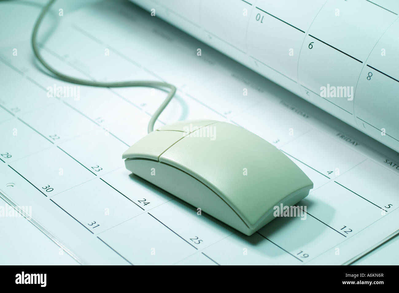 Computer Mouse on Calendar Stock Photo - Alamy