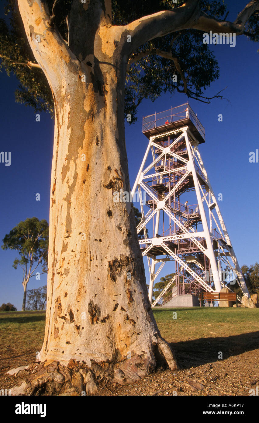 Old gold mine poppet head, Central Goldfields Region, Victoria ...
