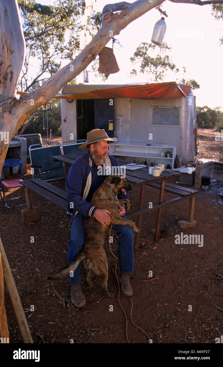 Gold Prospector and his dog, Kalgoorlie, Australia Stock Photo - Alamy