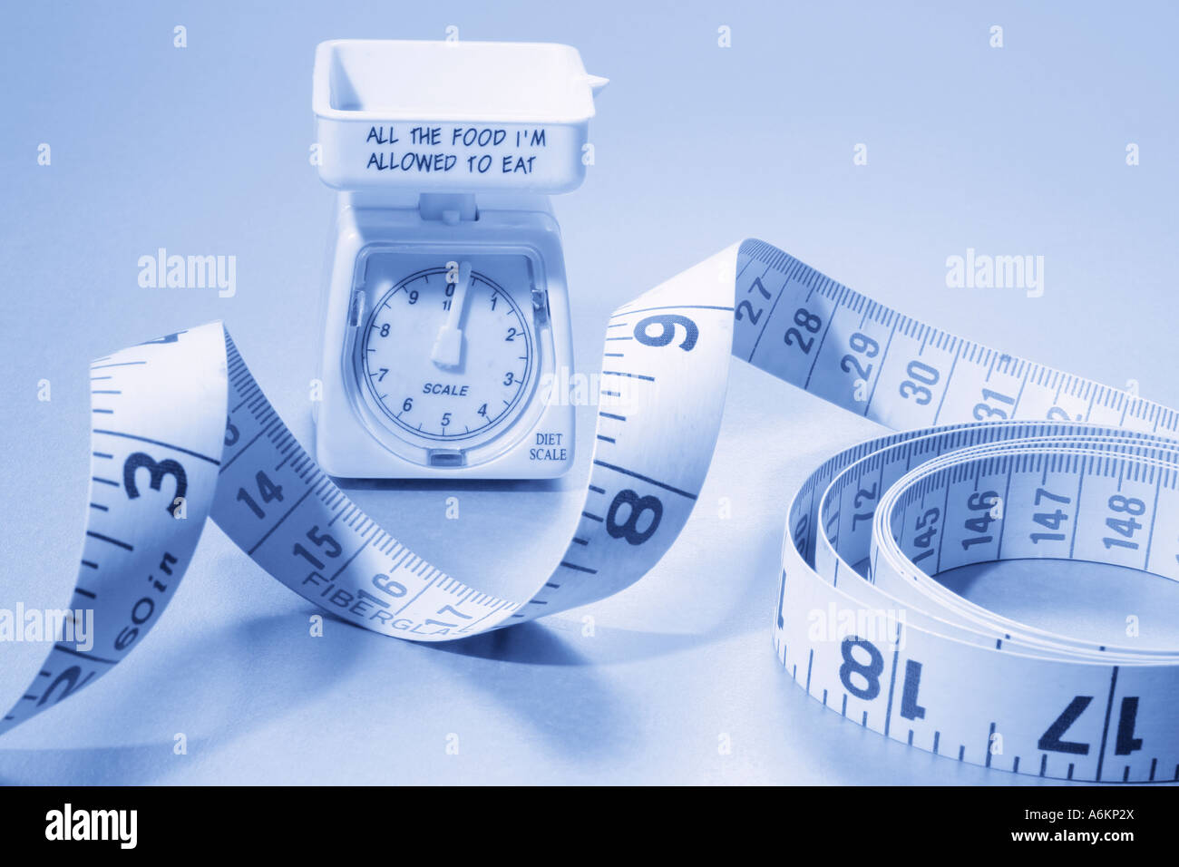 Tape Measure and Kitchen Scale Stock Photo - Alamy