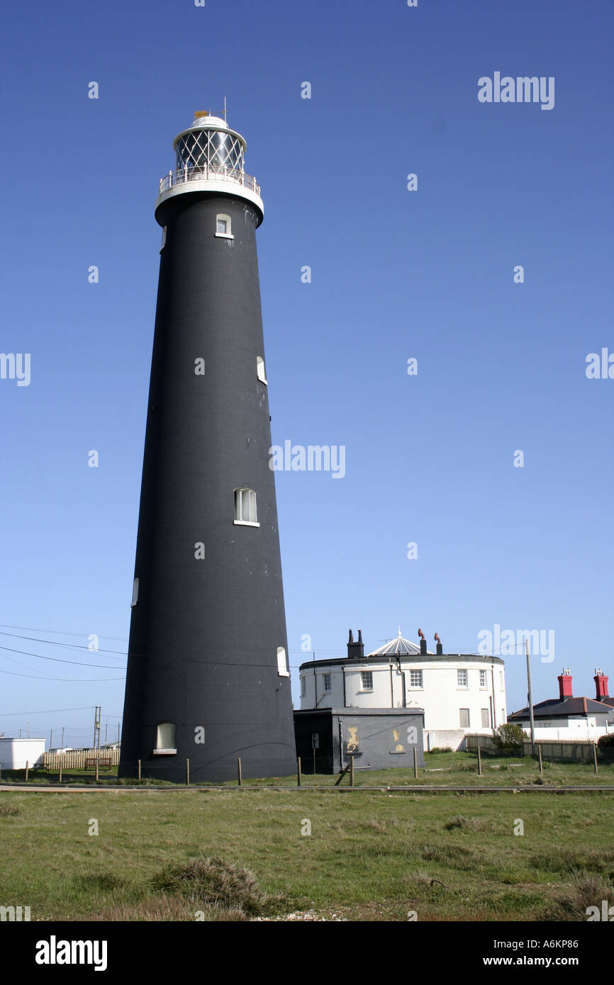 Dungeness Old Lighthouse, Romney Marsh, Kent, England UK Stock Photo ...
