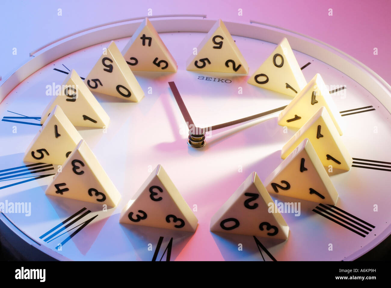 Number Puzzle Pieces on Clock Stock Photo - Alamy