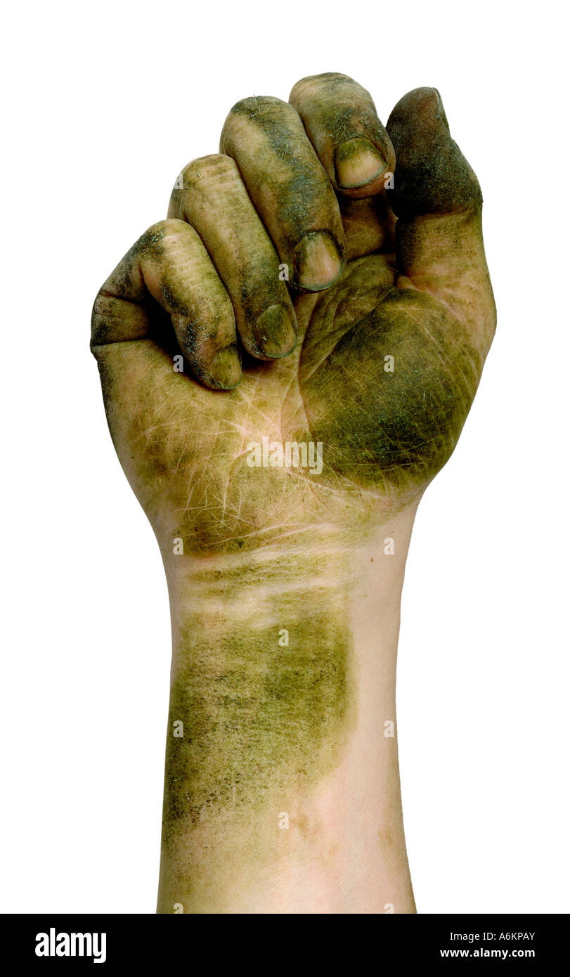 Green gardening hand Stock Photo - Alamy