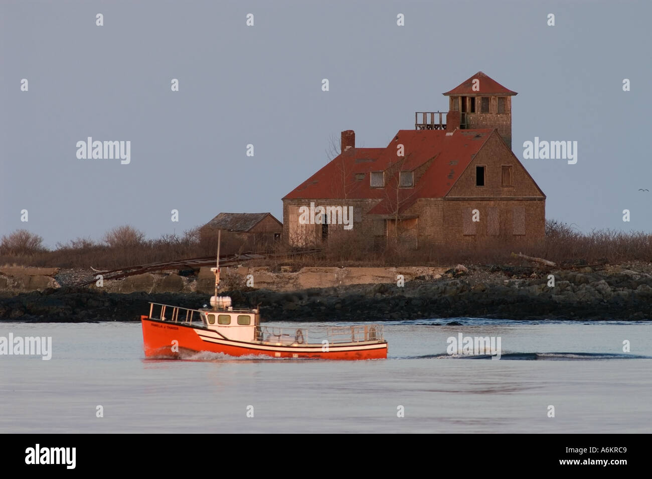 Old Coast Guard Lifesaving Station New Castle New Hampshire USA Stock ...