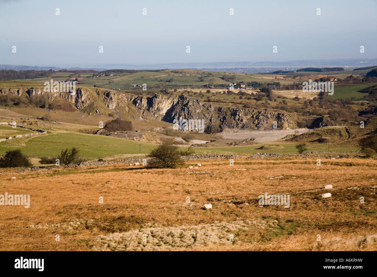 Disused quarry near Minera North Wales Stock Photo - Alamy