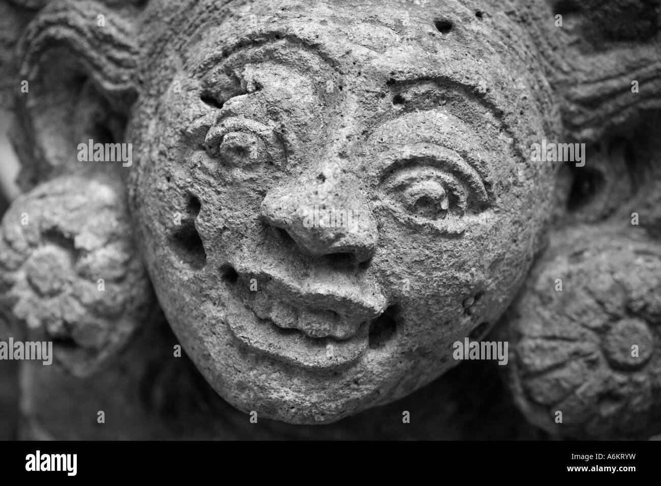 Stone carving on building at Neka Art Musuem, Ubud, Bali, Indonesia ...