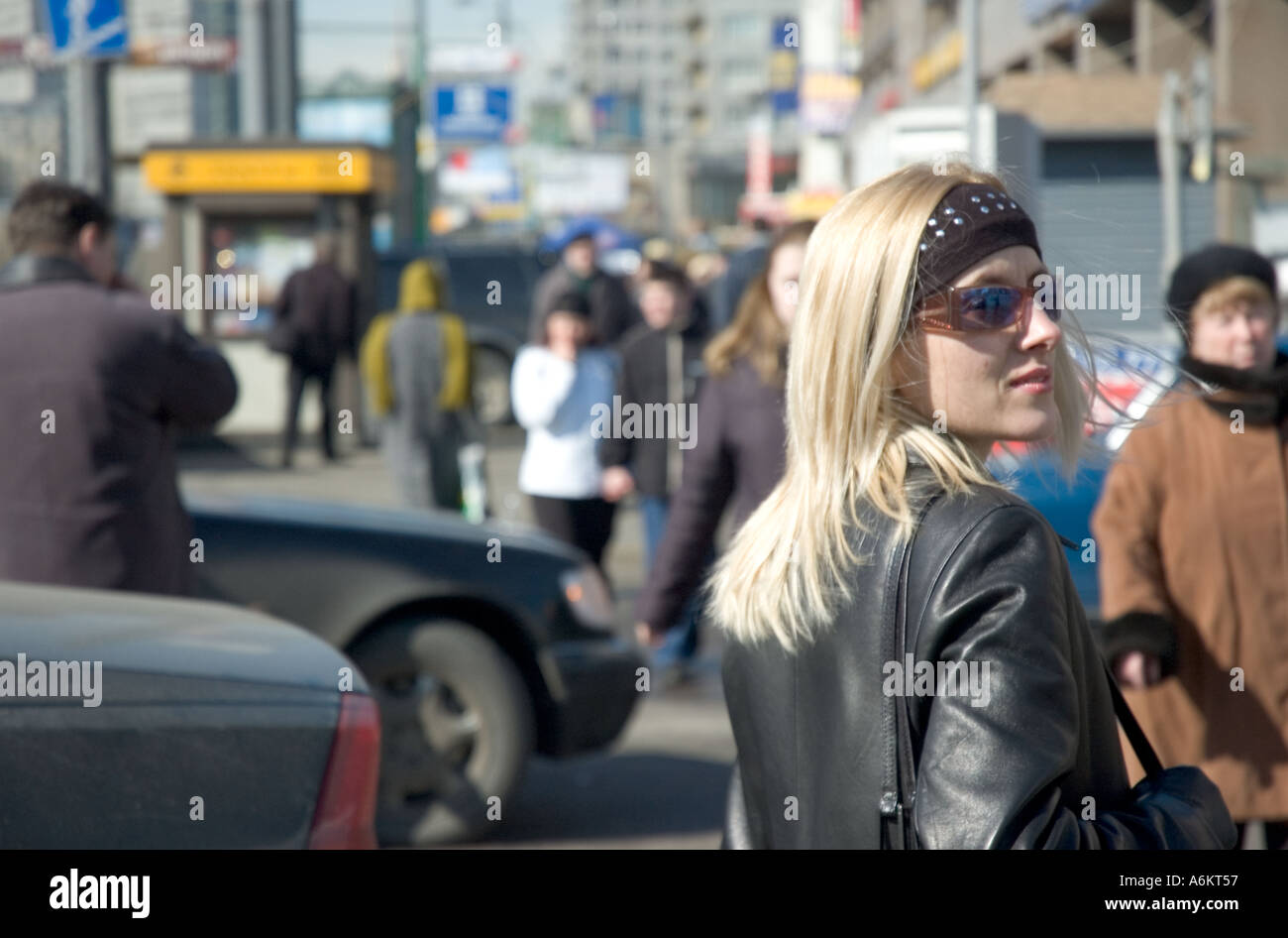 Moscow street scene Stock Photo - Alamy