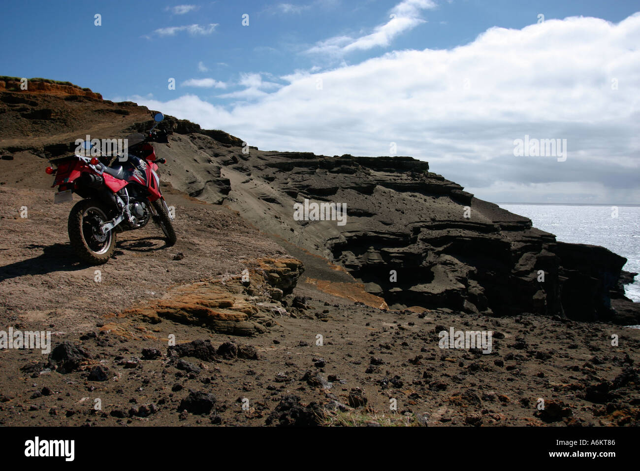 off road motorcycle on cliff Stock Photo - Alamy