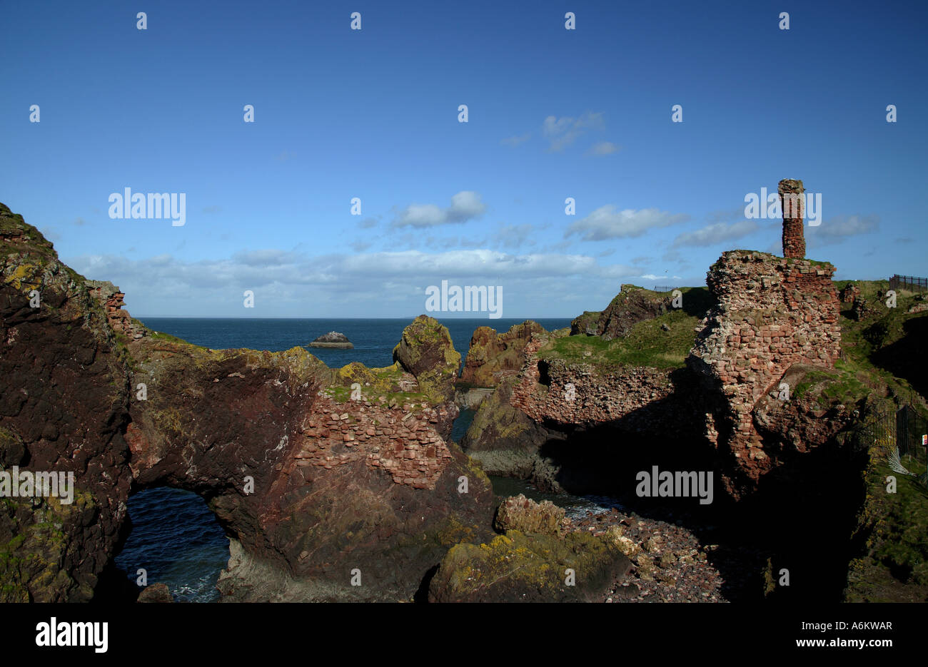 Ruins of Dunbar Castle, East Lothian, Scotland Stock Photo - Alamy