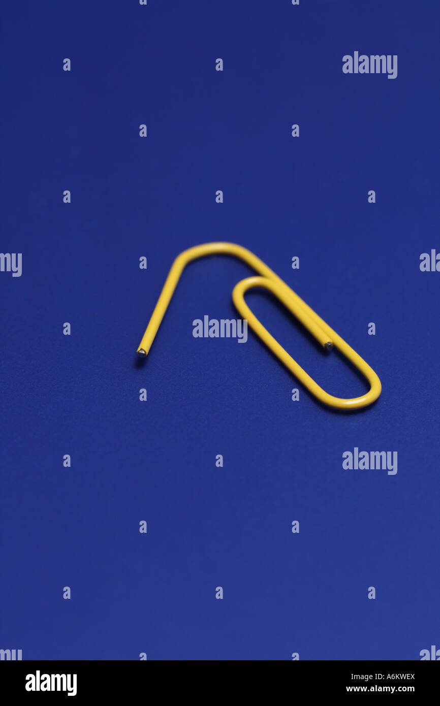 a bent paperclip Stock Photo - Alamy