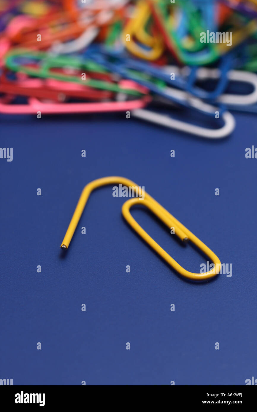 a bent paperclip Stock Photo - Alamy