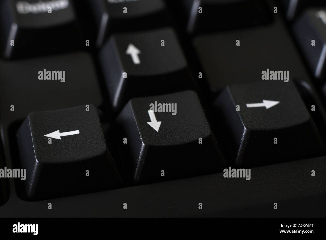 arrow buttons on black keyboard Stock Photo - Alamy