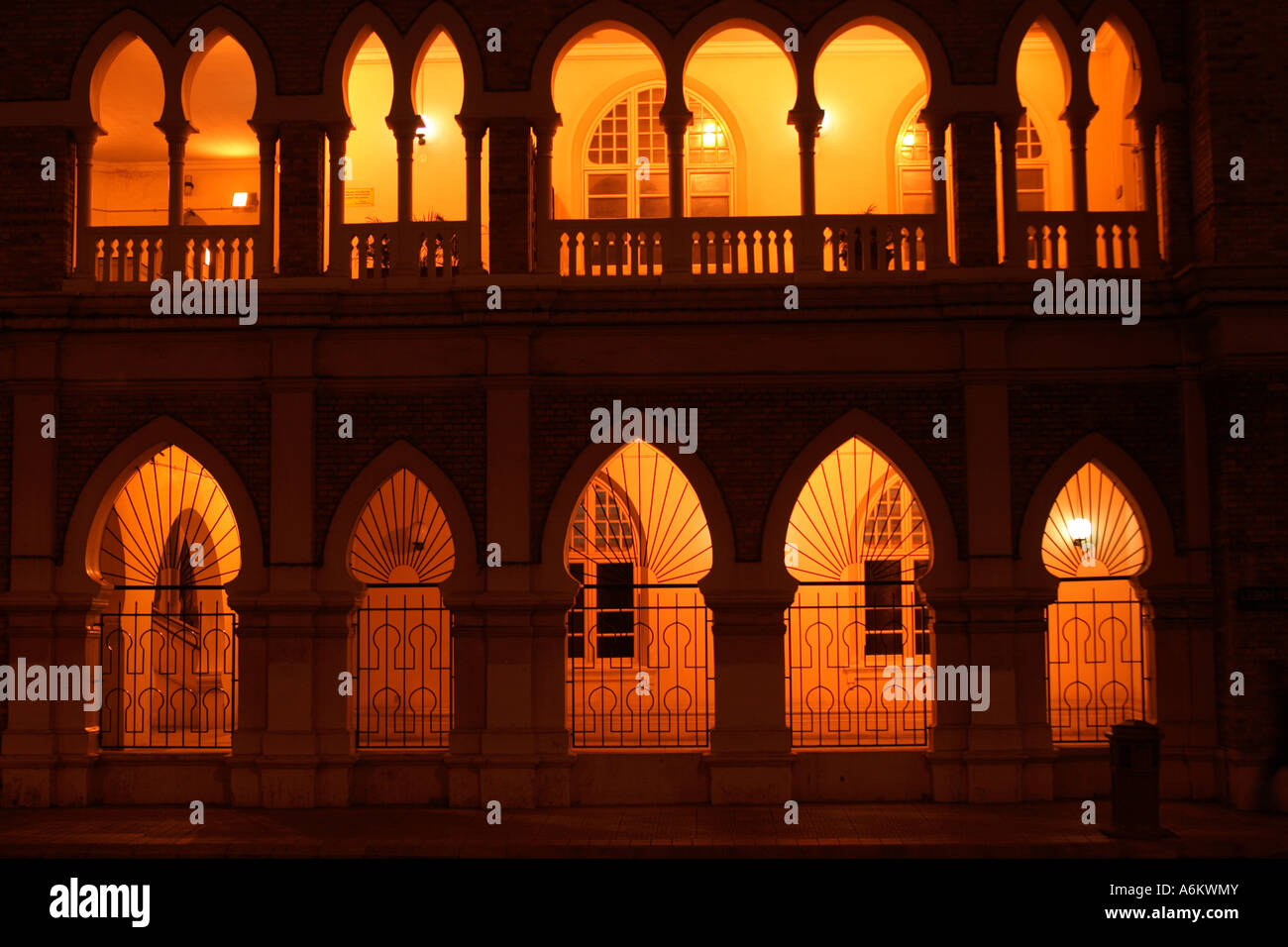 Sultan Abdul Samad building façade at night Stock Photo - Alamy