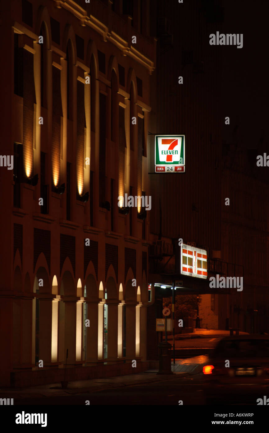 night shot of convenience store in Malaysia Stock Photo - Alamy