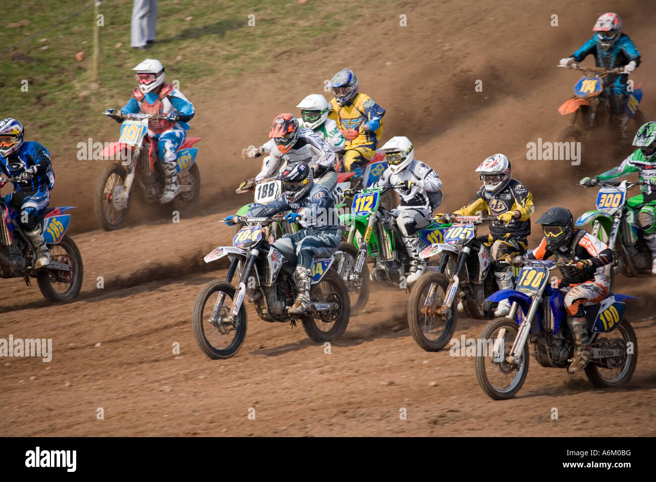 Motocross racing from Norley nr Delamere Forest, Cheshire Stock Photo ...