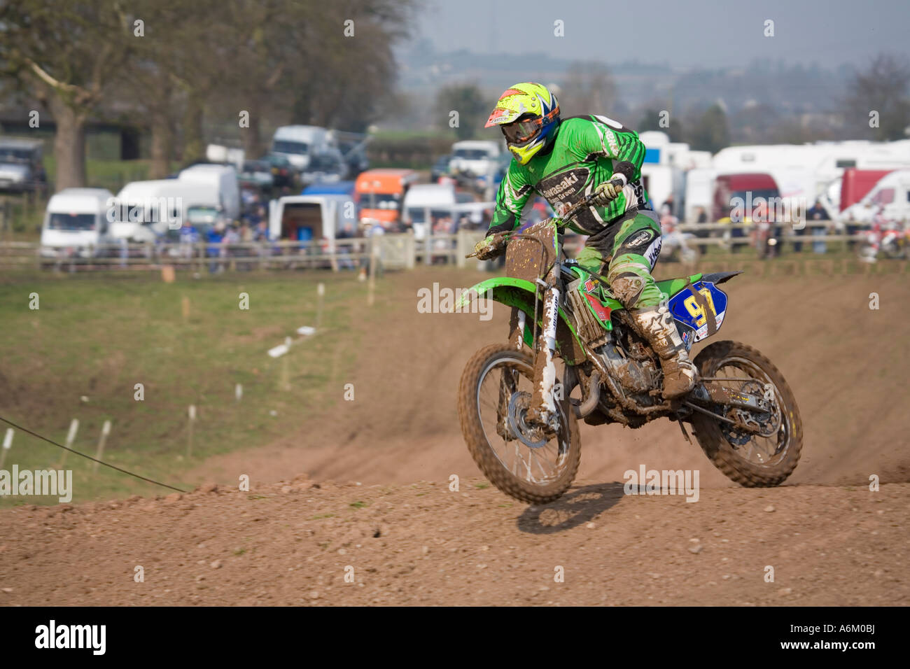 Motocross racing from Norley nr Delamere Forest, Cheshire Stock Photo ...