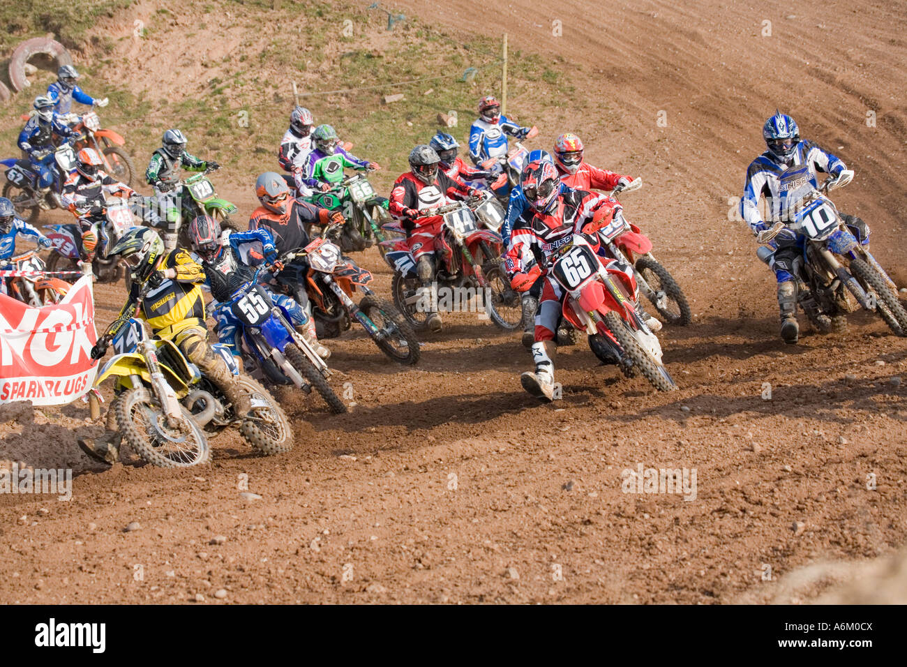 Motocross racing from Norley nr Delamere Forest, Cheshire Stock Photo ...