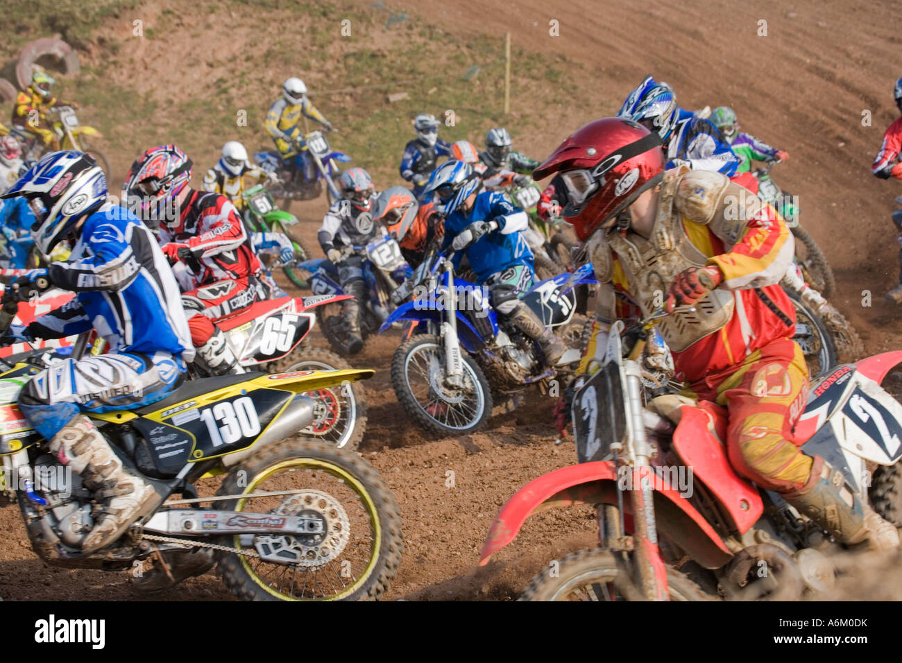 Motocross racing from Norley nr Delamere Forest, Cheshire Stock Photo ...