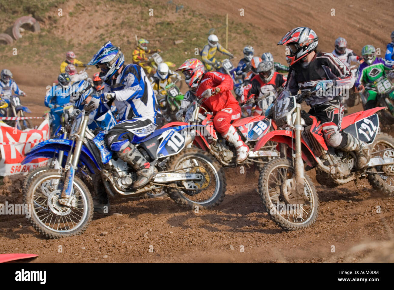 Motocross racing from Norley nr Delamere Forest, Cheshire Stock Photo ...