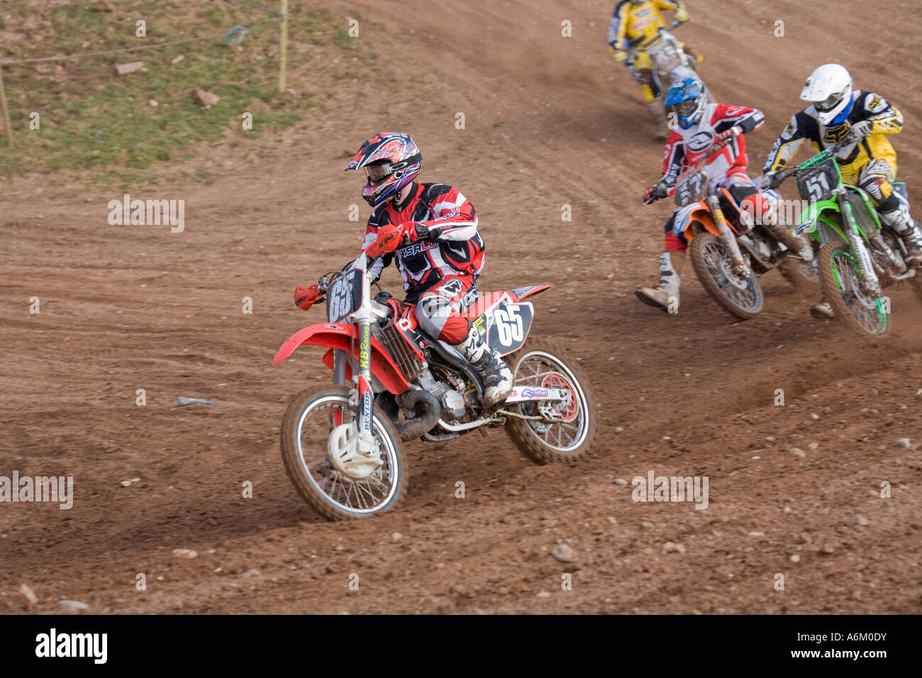 Motocross racing from Norley nr Delamere Forest, Cheshire Stock Photo ...