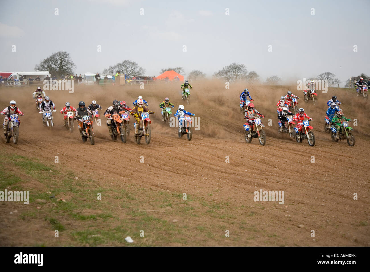 Motocross racing from Norley nr Delamere Forest, Cheshire Stock Photo ...