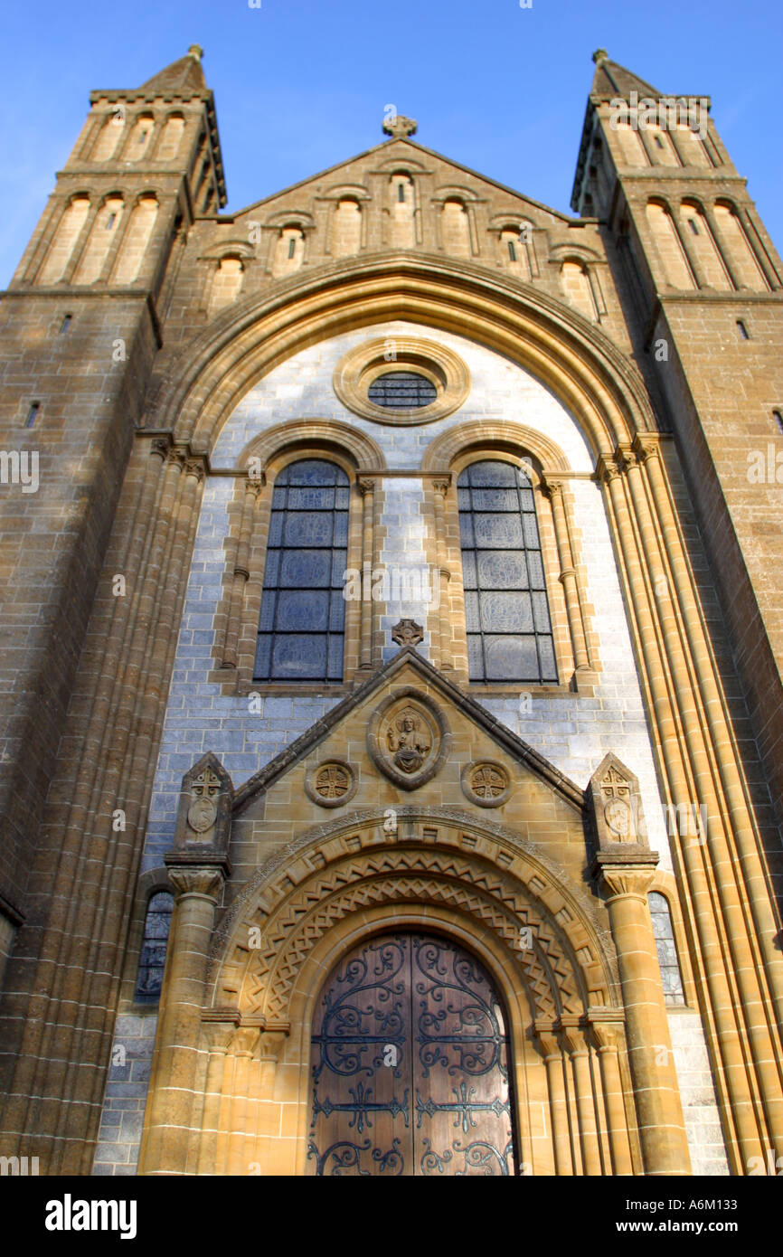 Facade of the Benedictine Monastery of Buckfast Abbey Devon England ...