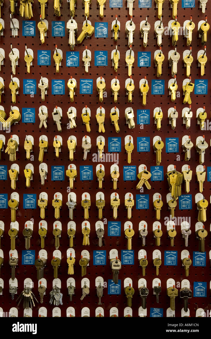 Display board for keys hi-res stock photography and images - Alamy