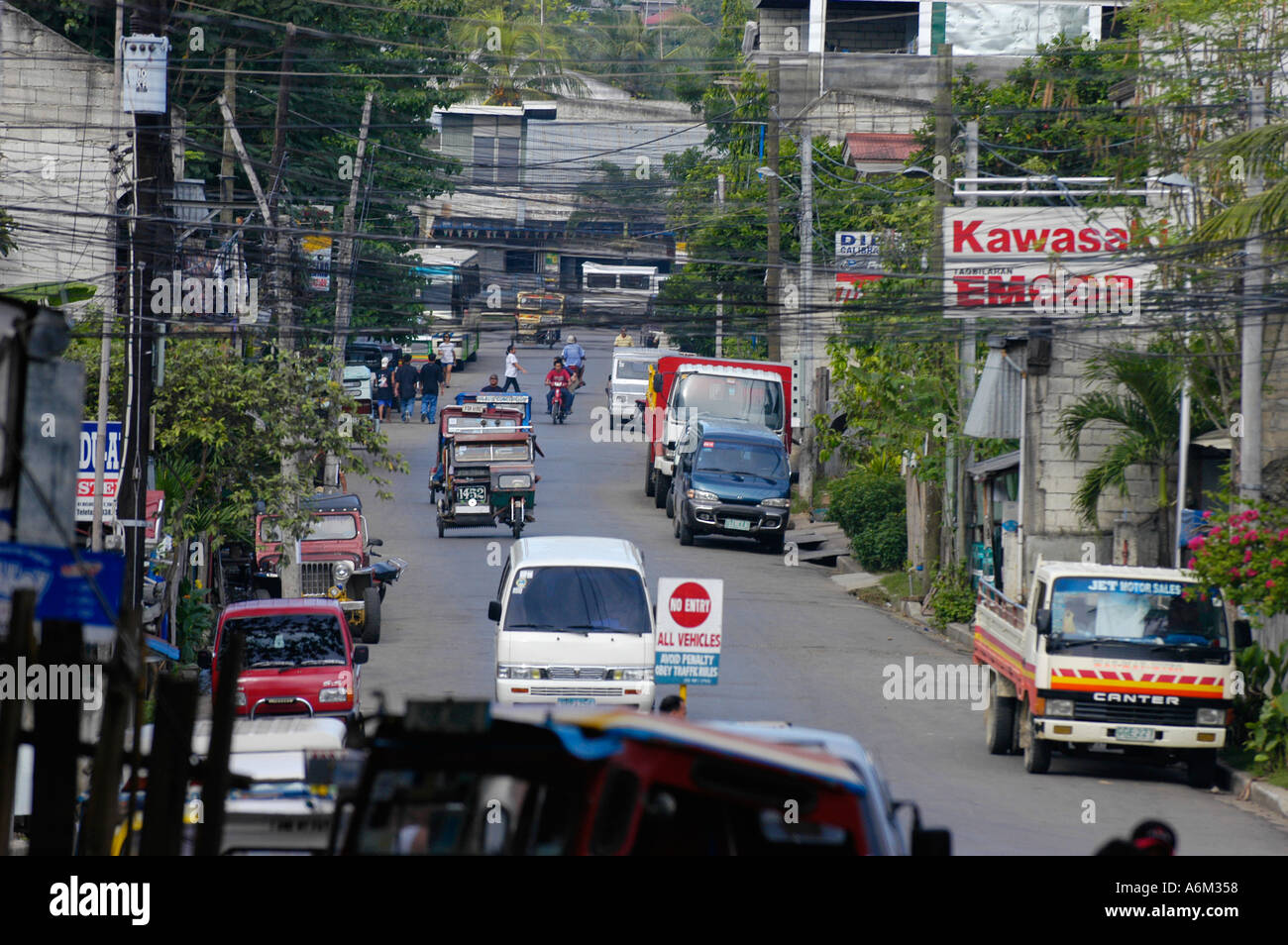 Typical street in Bohol Philippines Stock Photo - Alamy
