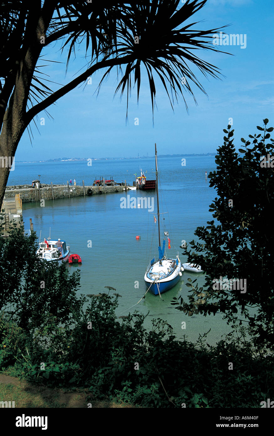 The Harbour on Herm Island Stock Photo - Alamy
