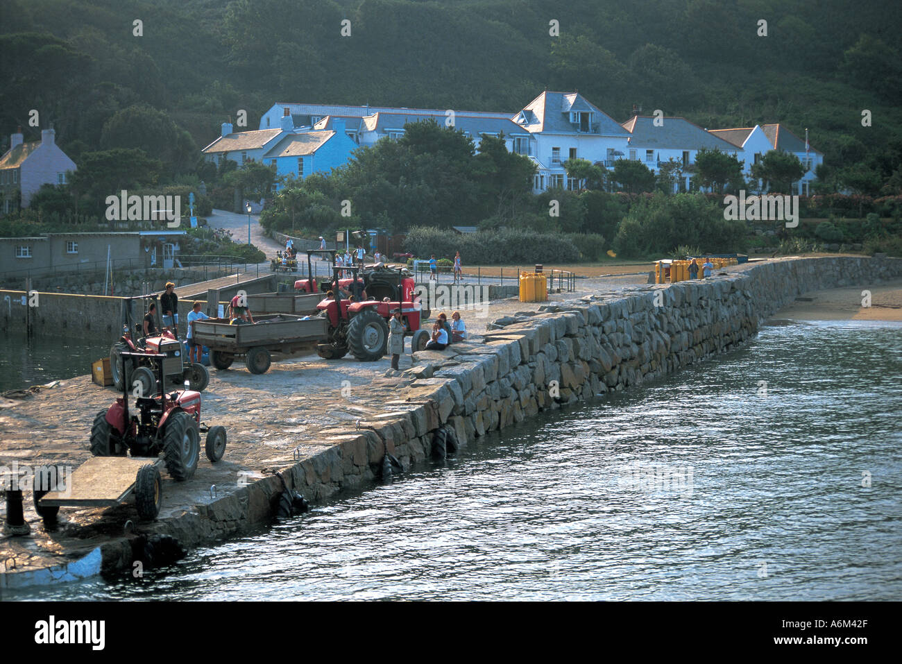 The Quayside at Herm Stock Photo - Alamy
