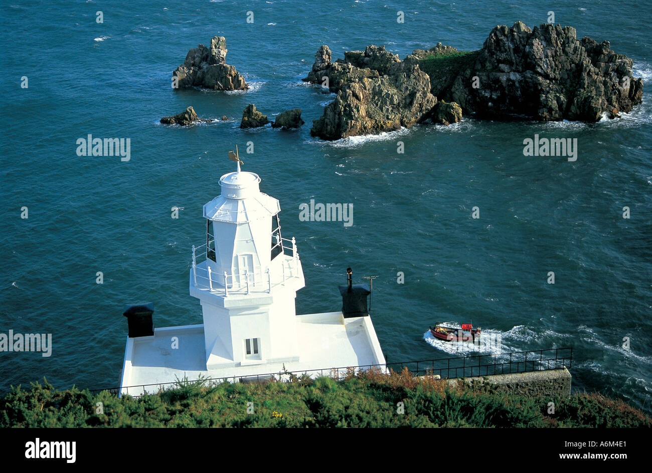 Light House on Sark Stock Photo - Alamy
