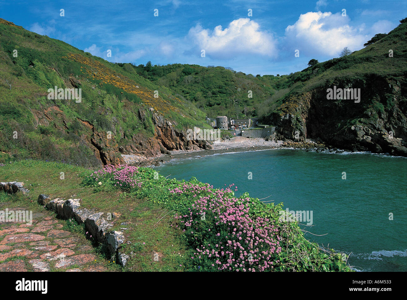 The small beach at Petit Bot Stock Photo - Alamy