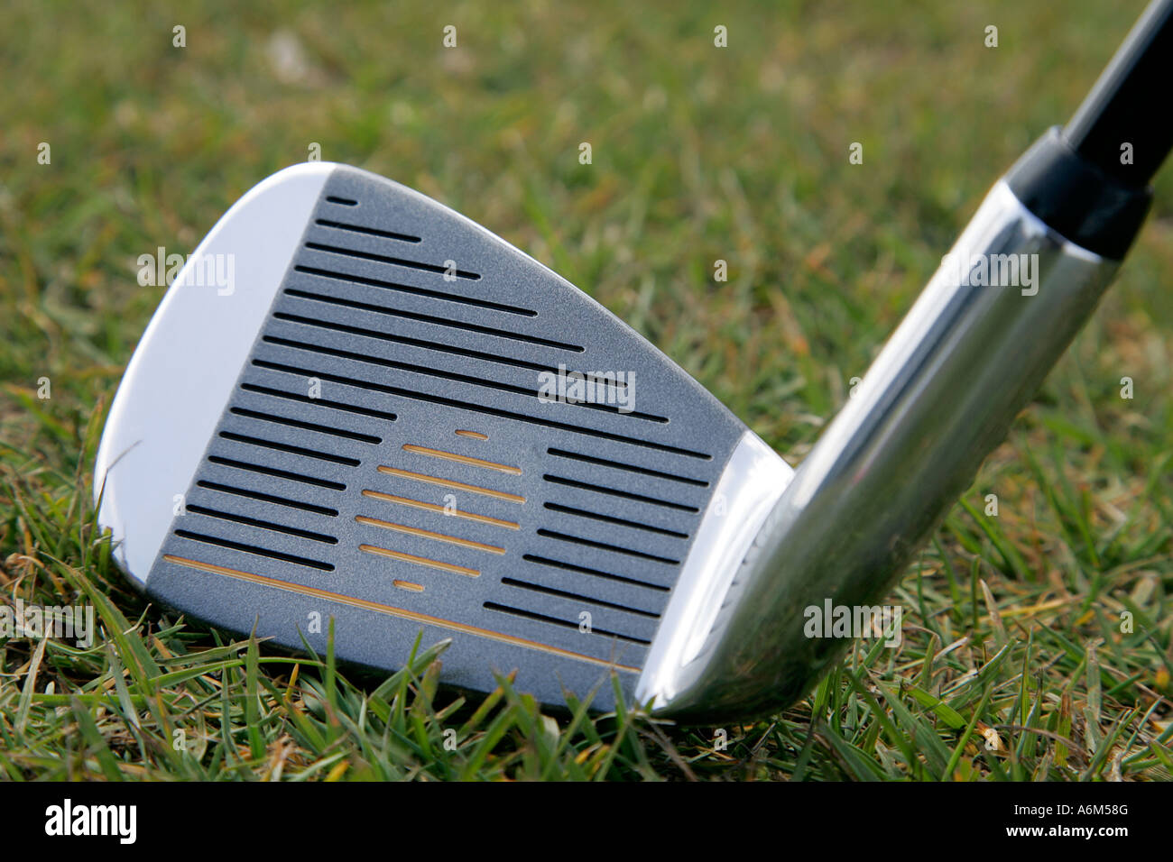 Close up of a golf ball golf club Stock Photo - Alamy