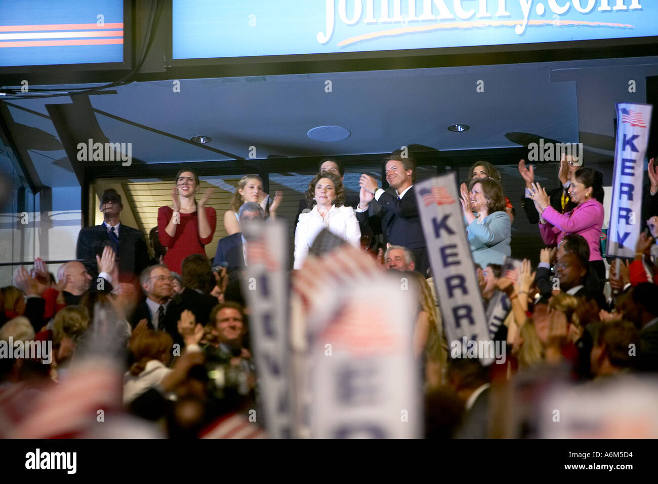 2004 Democratic Convention at the Boston Fleet Center as John Kerry ...