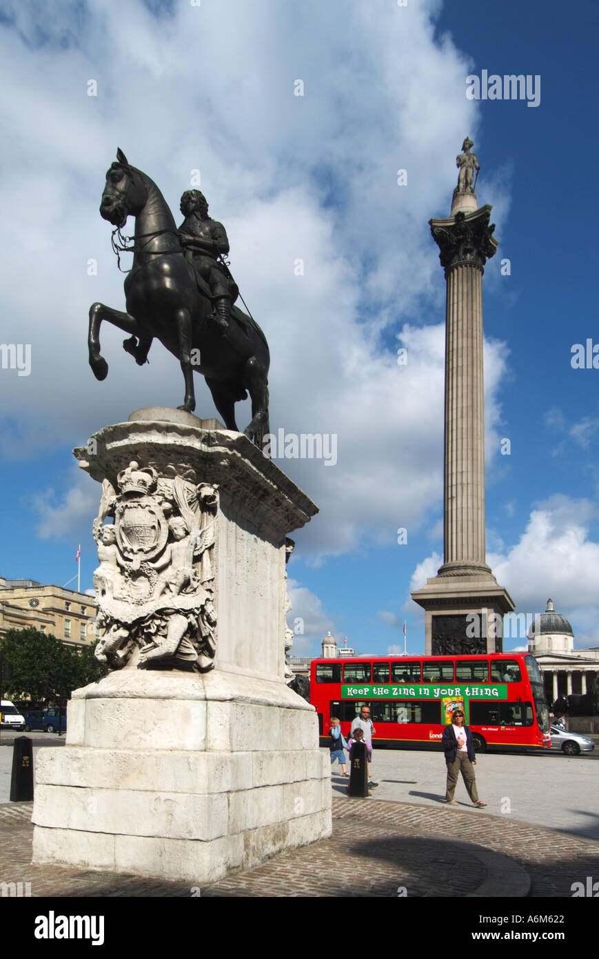 Trafalgar Square statue Charles 1 Equestrian horseback site of original ...