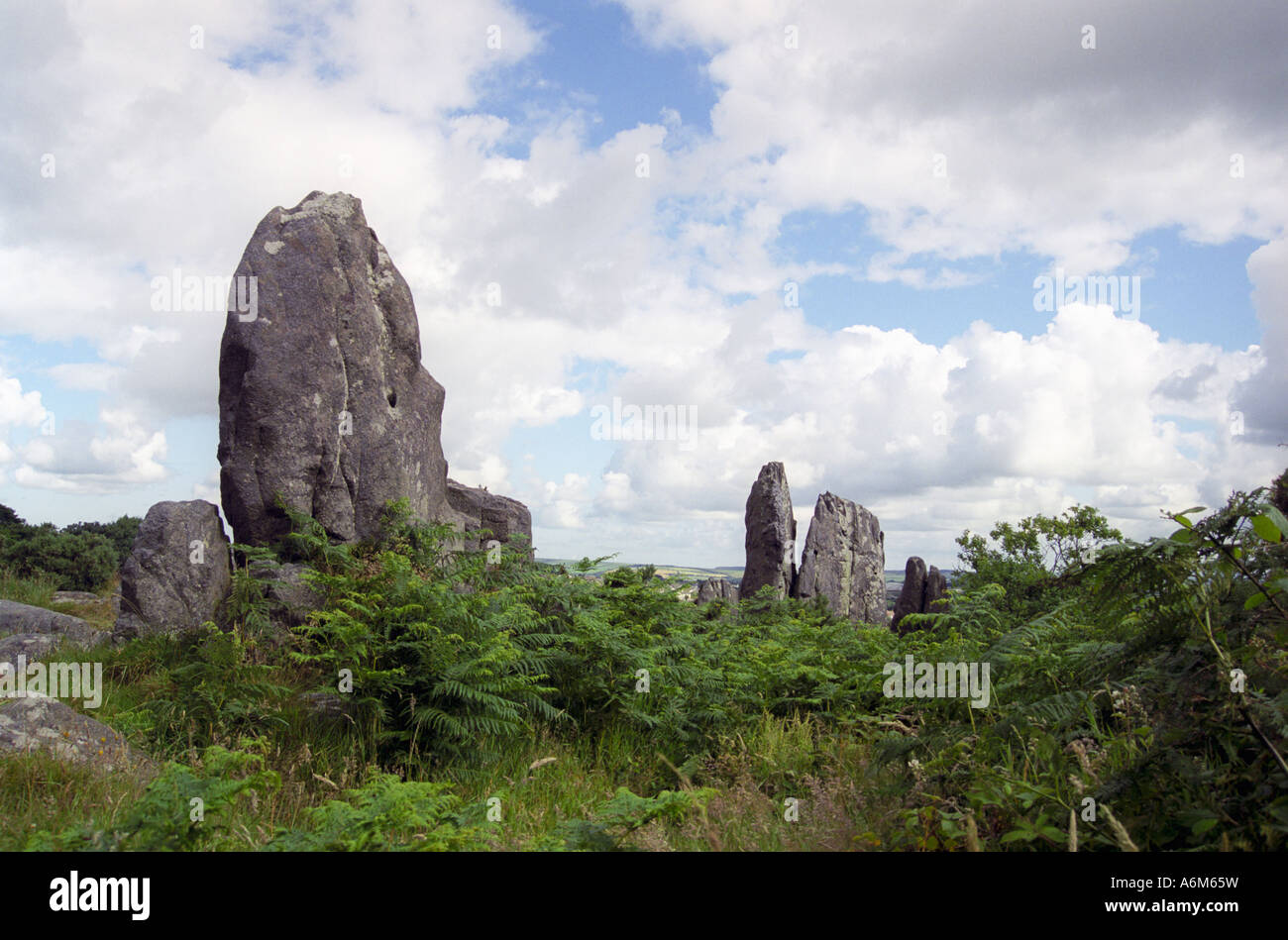 Landscape of rock formations at Roche, Cornwall, UK Stock Photo - Alamy