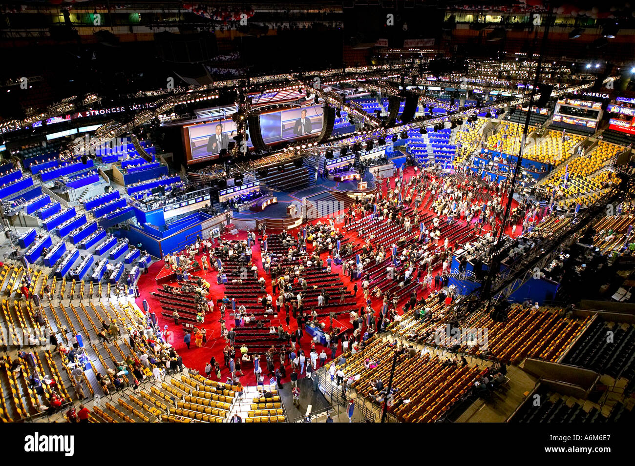 2004 Democratic Convention at the Boston Fleet Center Wide Angle ...