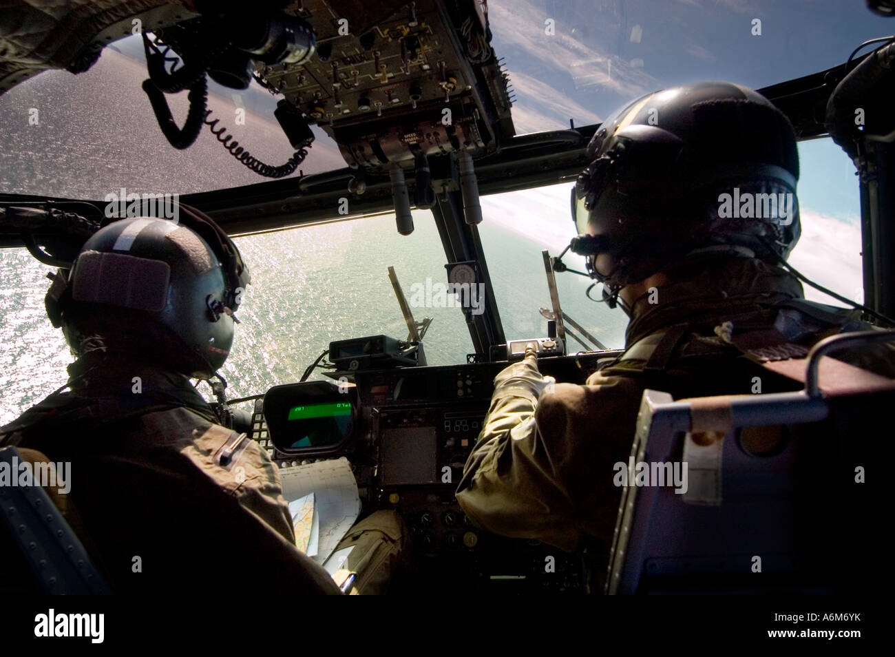 The cockpit of a Royal Navy Lynx helicopter Stock Photo - Alamy