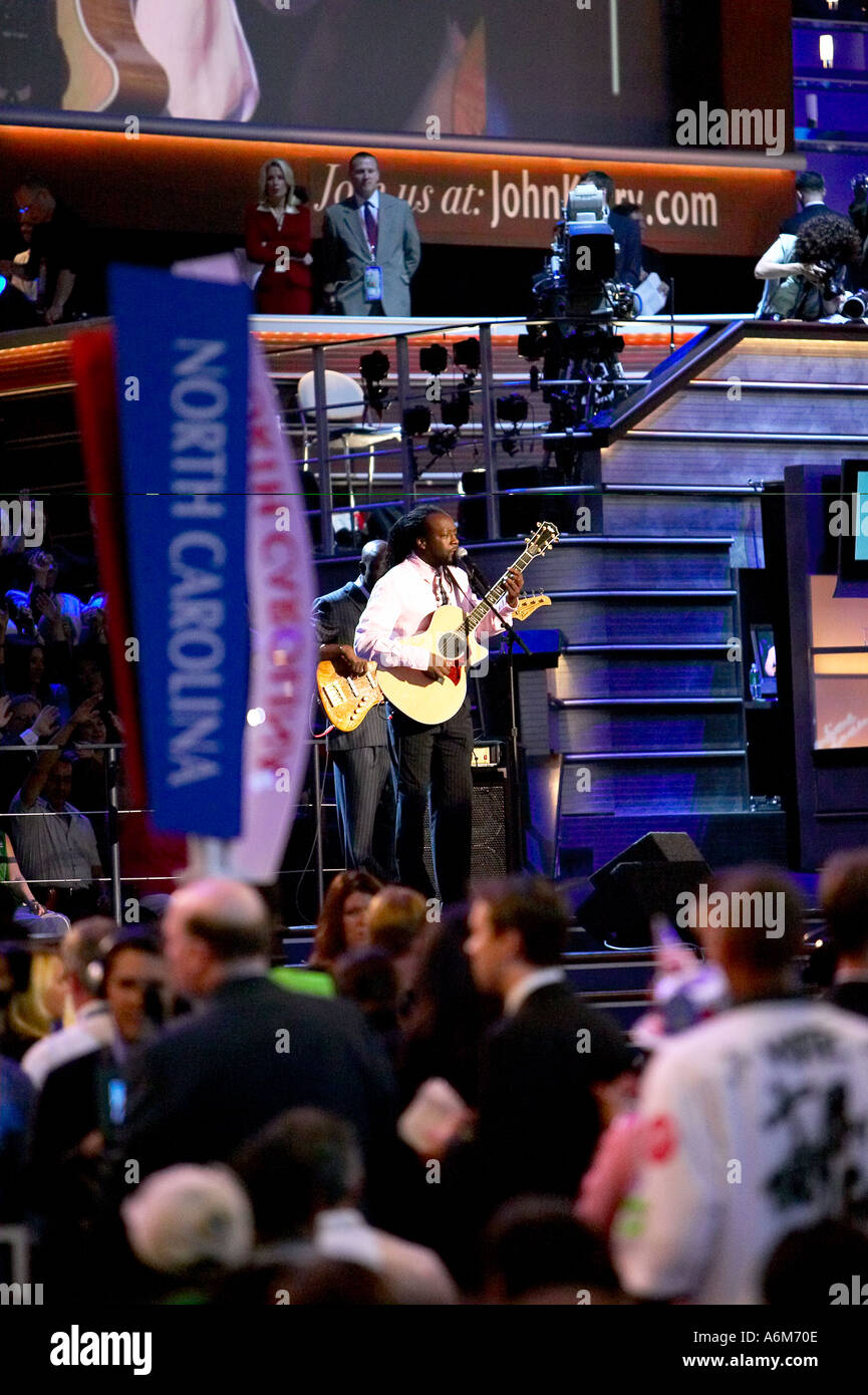 2004 Democratic Convention at the Boston Fleet Center Wyclef Jean ...