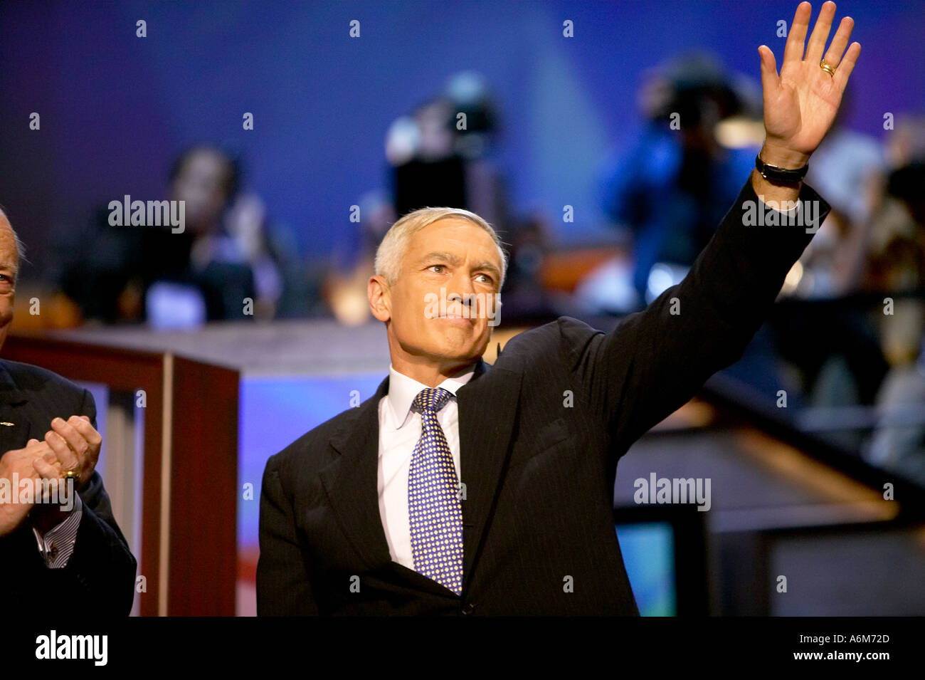 2004 Democratic Convention at the Boston Fleet Center Wesley Clark ...