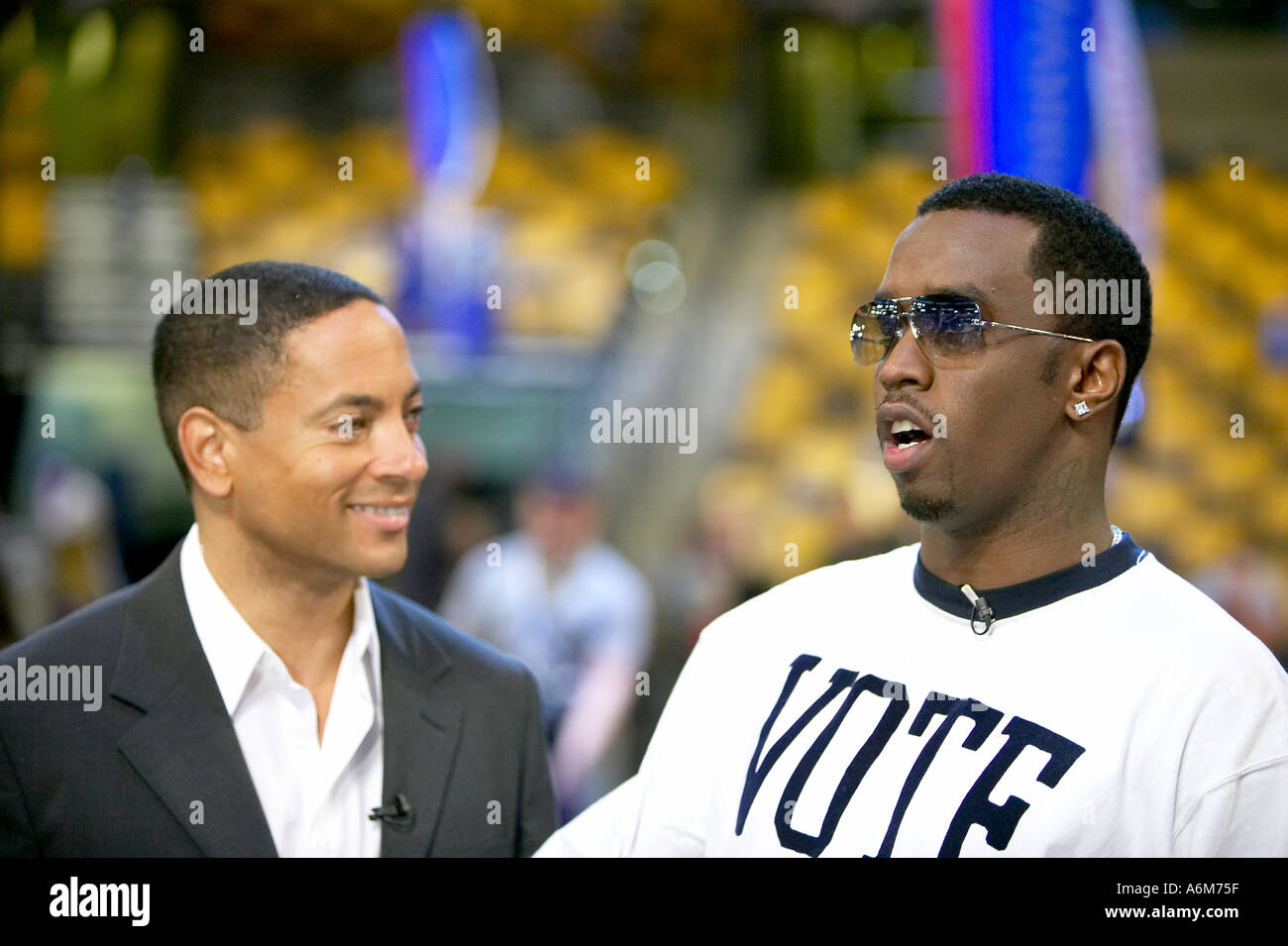 2004 Democratic Convention at the Boston Fleet Center Sean P Diddy ...