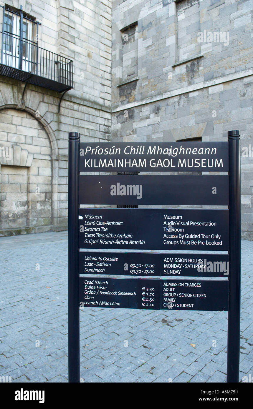 Kilmainham gaol prison sign hi-res stock photography and images - Alamy