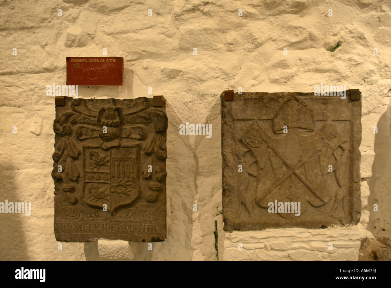 Reproductions of medieval Coats of Arms at the Rock of Cashel Stock ...