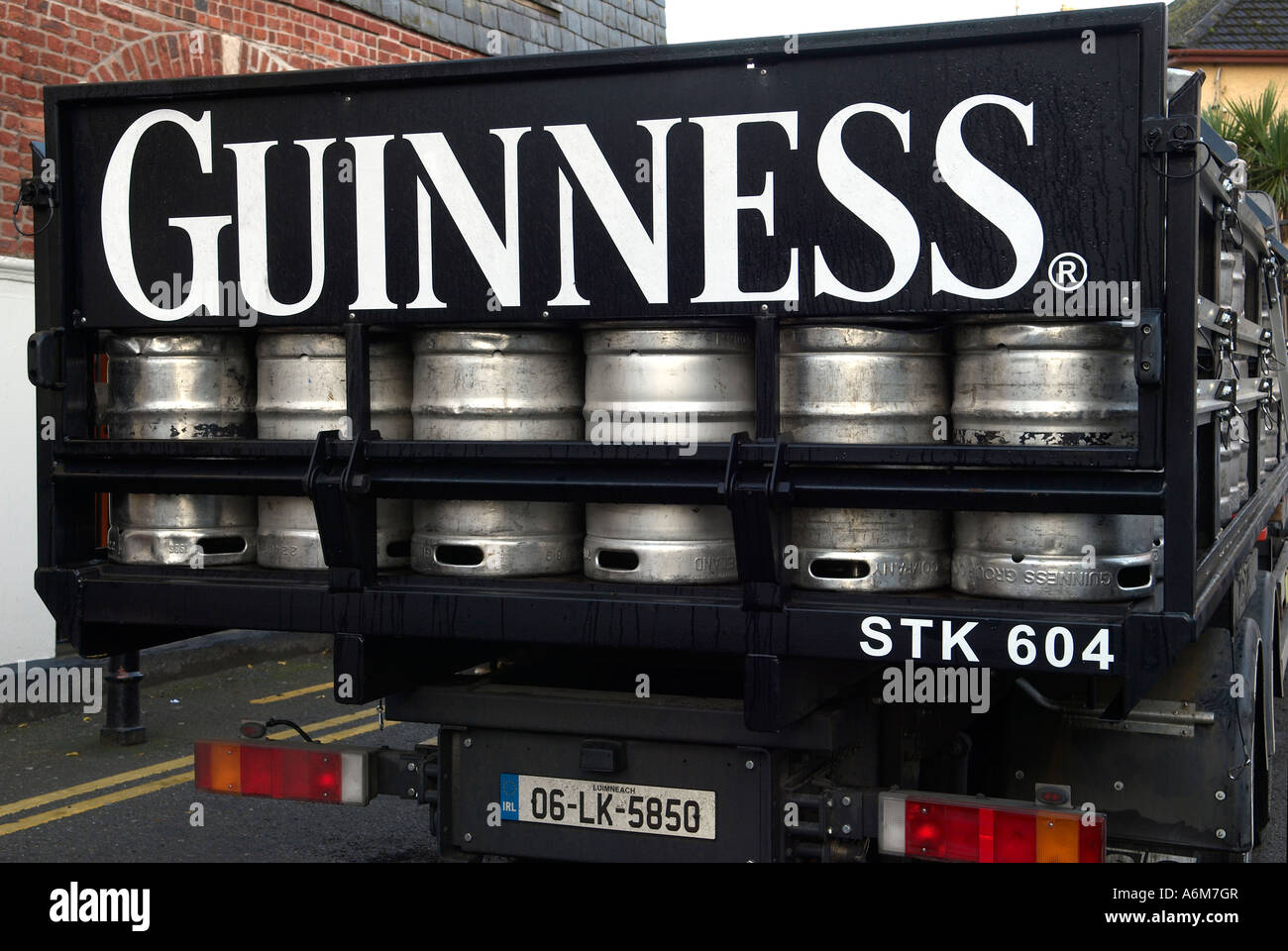 Barrels of stout on a Guinness truck on morning rounds in Kinsale ...