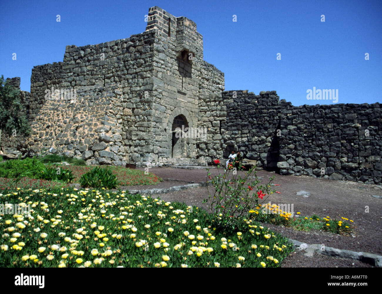 Qasr Azraq, basalt castle built by the Romans, later used by Lawrence ...