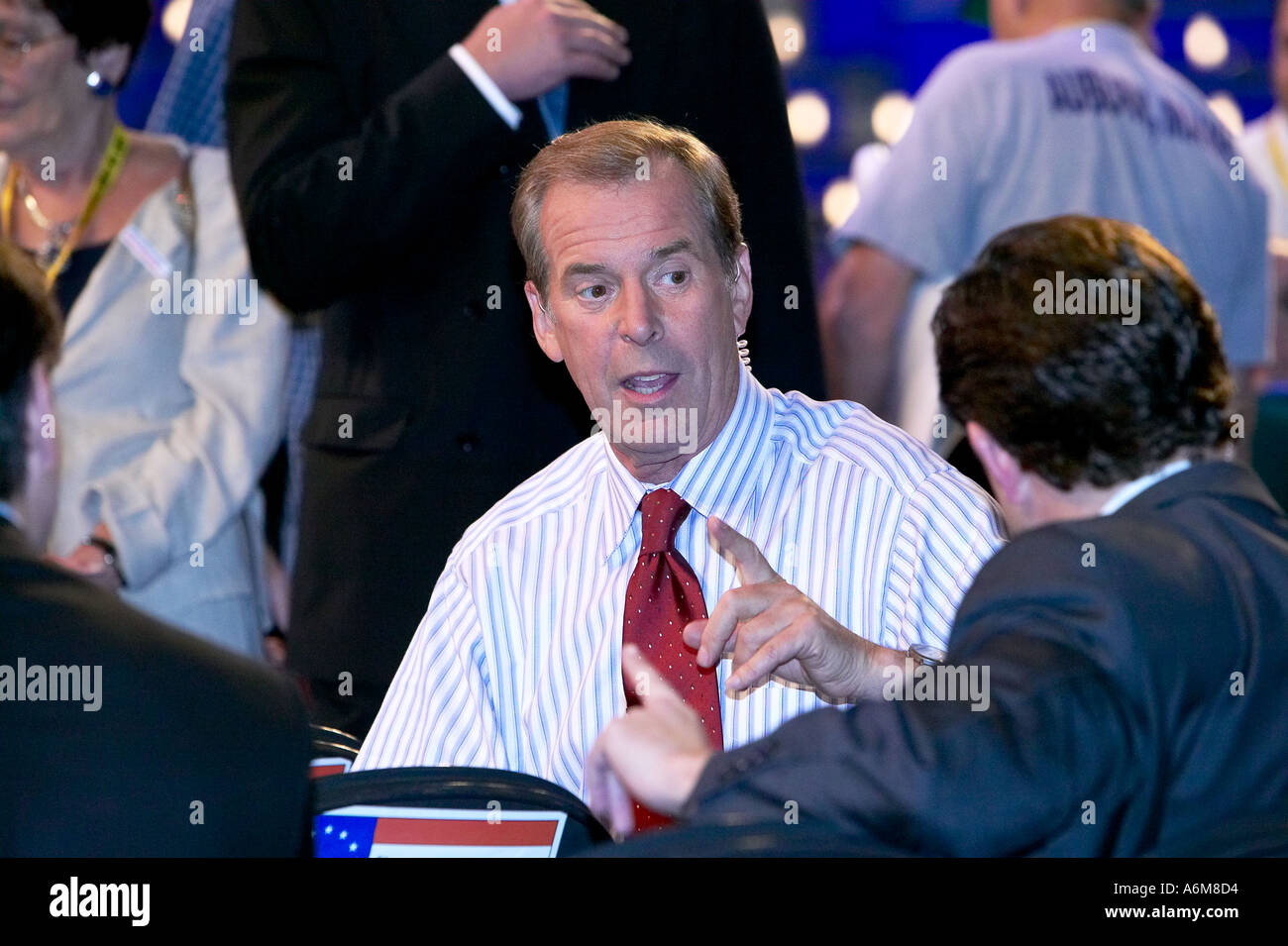 2004 Democratic Convention at the Boston Fleet Center Peter Jennings on ...