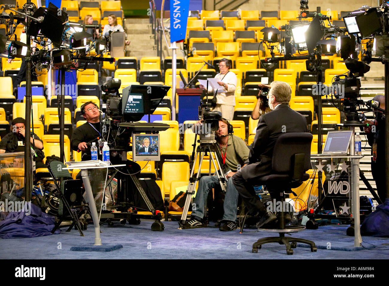 2004 Democratic Convention at the Boston Fleet Center Wolf Blitzer ...